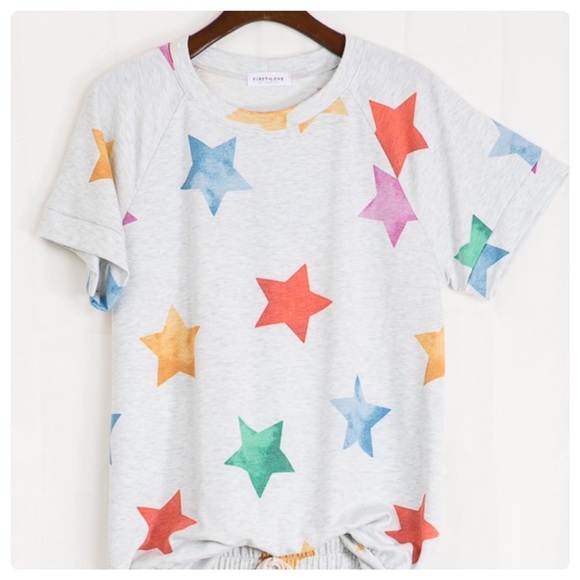A Girl Thing | Tops | 8 Start Star Print Top | Poshmark